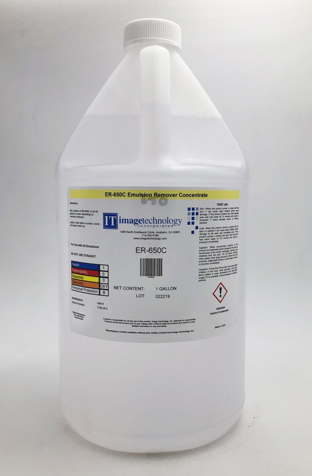 Image Technology ER- 650C Concentrated Emulsion Remover (1:20) - RC ...